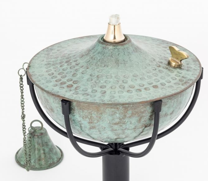 Hammered Patina Maui Tiki Torch